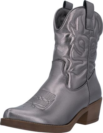 Elara Damen Stiefeletten Cowboy Boots Chunkyrayan DES952 Gun PU 40