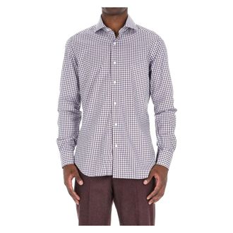 Barba Culto Baumwoll-Mikromusterhemd - - Shirts - Herren - Mehrfarbig - M