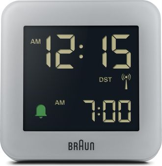 Braun Digitaler Funkwecker f&uuml;r die mitteleurop&auml;ische Zeitzone (DCF) mit Schlummerfunktion, LCD-Display, Schnelleinstellung und anschwellendem Alarm-Piepton 
