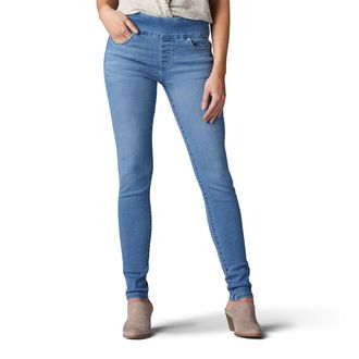 Lee Damen Skulptur Schmaler Passform, Zum Überziehen Jeans, Larkspur, 50L