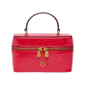 Pinko Pinko - Vanity Soft Mini Crossbody - Femme - Sacs - Rouge - Taille: ONE Size