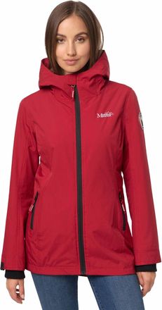 Marikoo Übergangsjacke Damen (XS-XXL) - Atmungsaktiv, Innen Samtweicher Stoff, Kapuze, Winddicht - leichte Jacke lang - Stehkragen, 3 Taschen, verlängerter Zi