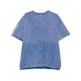 Gallery Dept. Homme, Tops, Bleu, Taille: S T-shirt &agrave; Imprim&eacute; Logo Peint