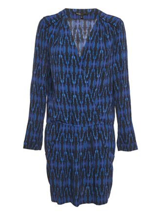 Maje robe courte &agrave; imprim&eacute; abstrait - Bleu