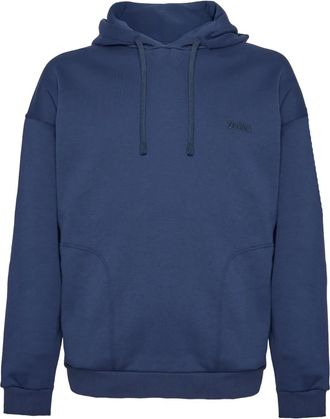 Ermenegildo Zegna logo-embroidered hoodie - Blau