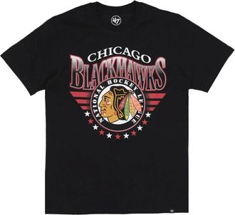 47 Brand Homme, Tops, Noir, Taille: S Imprint Echo Tee Chibla