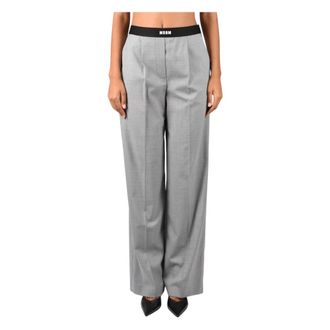 Msgm Weite Hose - - Trousers - Damen - Grau - S