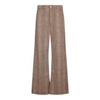 Federica Tosi Femme, Jeans, Vert, Taille: W26 Wide Pantalons