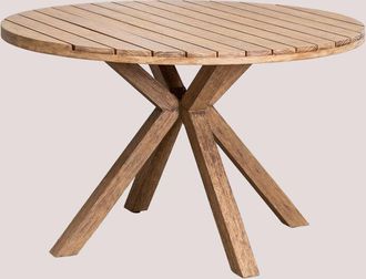 Sklum Table de jardin ronde en bois deucalyptus Naele SKLUM Ø120 cm