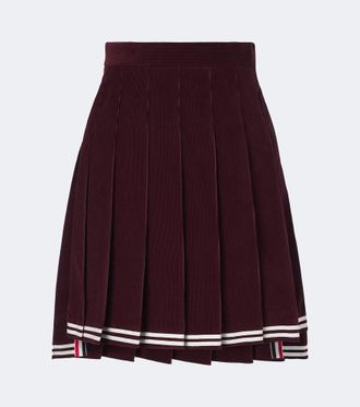 Thom Browne Mini-jupe en velours de coton