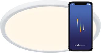 Nordlux PlafonnierC oja smart 60 Matière plastique Blanc, H.3.2 - IP20 - led Module / Nordlux Intérieur