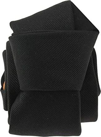 Tony & Paul Cravate. PAUL, Soie. Noir intense - Uni - FABRIQUE EN ITALIE