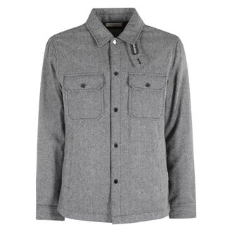 Woolrich Homme, Vestes, Gris, Taille: L Chemise Veste Alaskan &agrave; Carreaux Grise