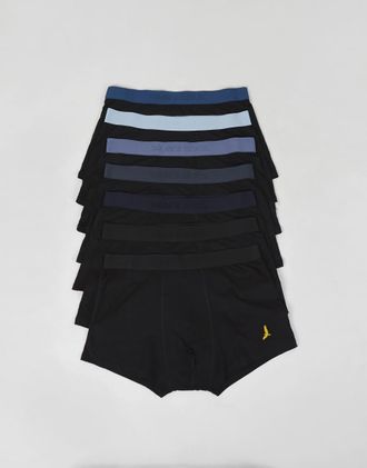 Brave Soul Lot de 7 boxers avec broderies - Noir