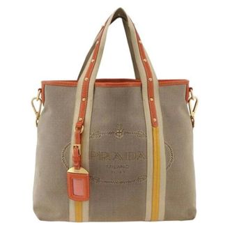 Prada unisex, Pre-owned, Beige, Taille: ONE Size Sac Cabas Vintage Pre-owned