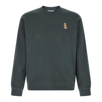Maison Kitsun&eacute; Dressed Fox Comfort Sweatshirt - - Sweatshirts & Hoodies - Herren - Gr&uuml;n - M