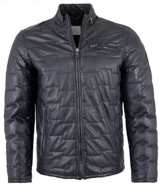Bugatti Lederjacke BU-378/M Bugatti - Herren Lederjacke Steppjacke Lammnappa navy