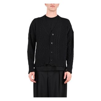 Daniele Alessandrini Cardigan boutonn&eacute; - Homme - Pulls - Noir - Taille: XL