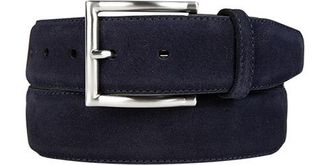 Lindenmann Herren G&uuml;rtel blau Veloursleder