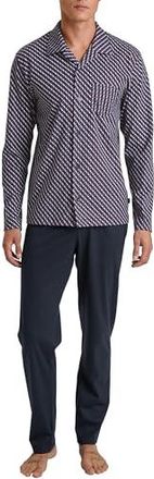 CALIDA Relax Imprint Pyjama, boutonné hommes, 100% coton, pantalon avec ceinture élastique recouverte de tissu