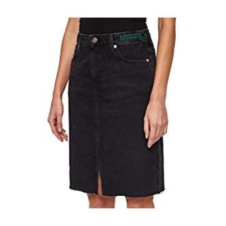 Tommy Hilfiger Langer Maia Jeansrock - - Skirts - Damen - Schwarzk - W24