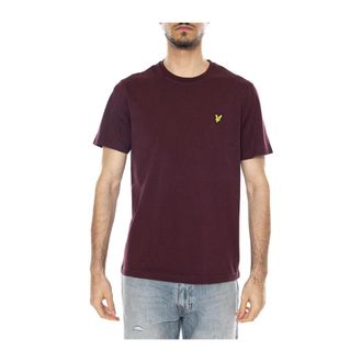Lyle & Scott Homme, Tops, Rouge, Taille: XL Plain T-Shirt