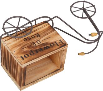 NUOBESTY SHINEOFI Vintage Metall Fahrradmodell Dekoration Kleiner Eisen Fahrrad Blumentopf mit Stauraum Miniatur Fahrrad Ornament f&uuml;r Schreibtisch und Flur