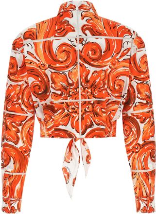 Dolce & Gabbana Maiolica-Print Poplin Shirt - Red