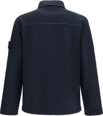 Stone Island Wool-Blend Shirt - Navy
