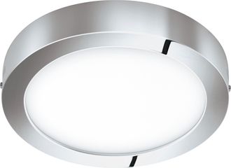 Eglo connect LED Deckenleuchte Fueva-C, Smart Home Deckenlampe, Material: Metallguss, Kunststoff, Farbe: Chrom, &Oslash;: 30 cm, dimmbar, Wei&szlig;t&ouml;ne und RGB Farben 