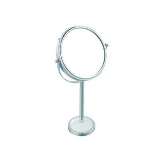 MSV 140613 Miroir Rond sur Pied Métal Chrome/Verre 15 cm
