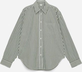 Arket Oversize-Hemd Aus Baumwolle -Gr&uuml;n