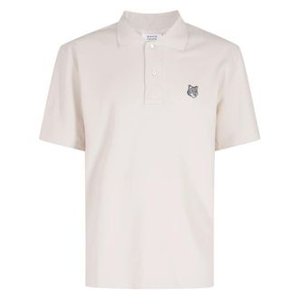 Maison Kitsun&eacute; Fox Head Comfort Polo - - Tops - Herren - Rosa - L