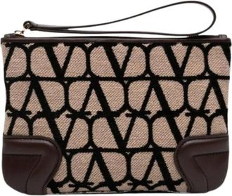 Valentino Pre-owned Wristlet Pouch - Femme - Pre-owned - Brun - Taille: ONE Size