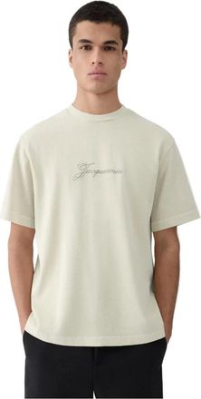 Jacquemus Homme, Tops, Beige, Taille: S Le T-Shirt Pigmento