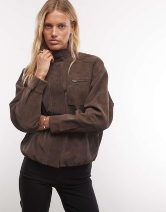 Cernucci veste &agrave; col montant marron