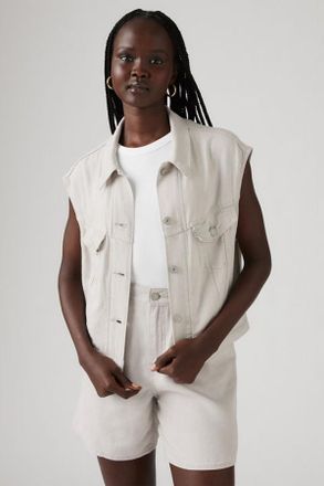 Levi's Geschrumpfte 90er-Weste - Damen - Weiß / Weiß