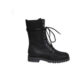 Ca Shott Schwarze Lederstiefeletten mit Gummisohle - - Shoes - Damen - Schwarzk - 42 EU