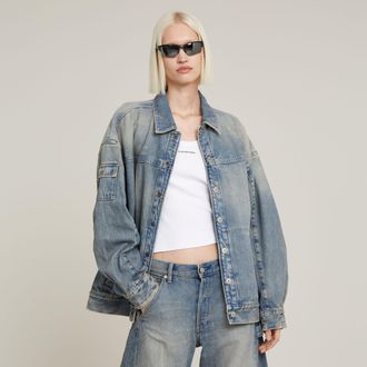 G-Star Long Drifter Jacke - Hellblau - Damen