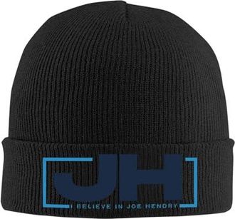 Generic Chapeau Homme, Logo Texte JH Bleu fonc&eacute; Noir Hommes Unisex Femmes Bonnet Pull Bonnet Hiver Chaleur Chaleureuse Hiver V&eacute;lo en Plein air Cadeau Hiki