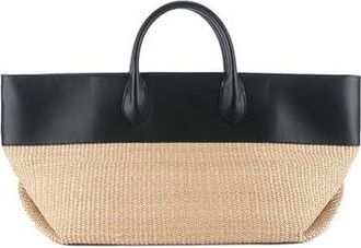 Generic Grand sac &agrave; main en raphia tress&eacute;, style hobo moderne, boh&egrave;me, western, en similicuir v&eacute;gan, avec poign&eacute;e sup&eacute;rieure, id&eacute;al pour les vacances &agrave; la pla