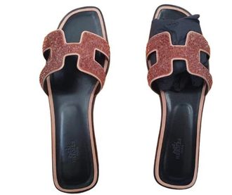 Herm&egrave;s Embellished Oran Sandals Size 42
