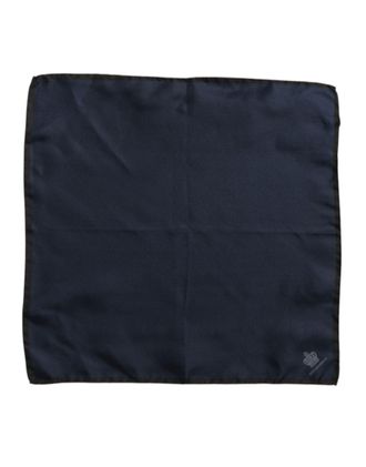 Dolce & Gabbana Blue Dg Crown Silk Square Men Foulard Scarf
