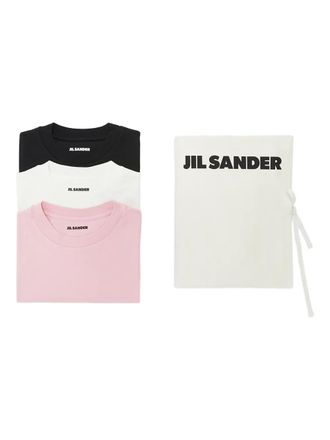 Jil Sander lot de trois t-shirts à logo - Blanc