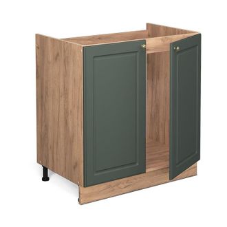 Vicco Meuble bas sous-&eacute;vier Fame-Line, Vert Or Campagne, 80 cm, pt Marbre