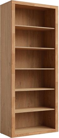 Linea Natura Regal YES, Eiche, Holzwerkstoff, Eiche, massiv, 5 F&auml;cher, 90x212x42 cm, Beim&ouml;bel erh&auml;ltlich, stehend, in verschiedenen Holzarten erh&auml;ltlich, Wohnzimme