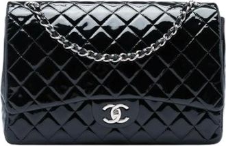 Chanel Pre-owned Vintage Quilted Patent Shoulder Bag - Femme - Pre-owned - Noir - Taille: ONE Size