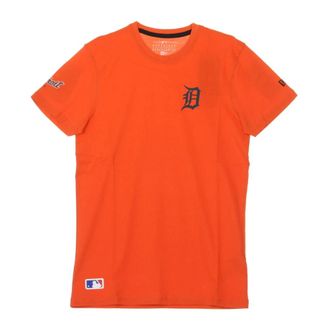 New Era Homme, Tops, Orange, Taille: S T-shirt &agrave; Embl&egrave;me d&Eacute;quipe en Orange