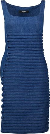 Versace Femme, Robes, Bleu, Taille: 34 FR Robe en Jean Collection Printemps-&Eacute;t&eacute; 2025