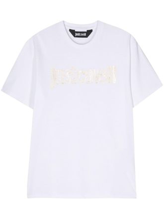 Just Cavalli t-shirt en coton à logo imprimé - Blanc
